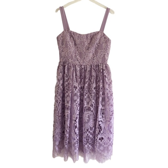 French Connection | Dresses | French Connection Lavender Floral Lace ...